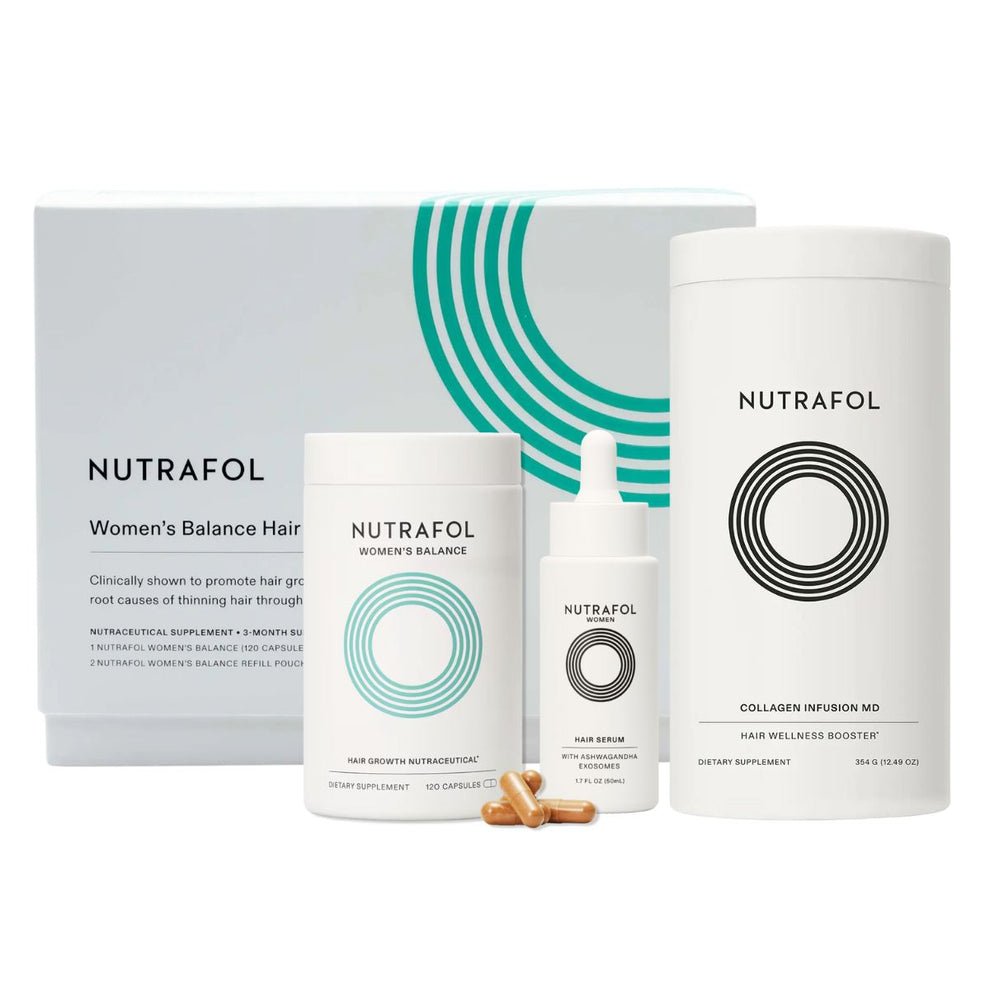 Nutrafol Women's Balance (3 Month Supply) + Collagen & Serum Hair Boost ...